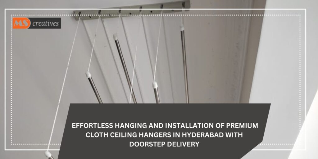 Hanging and Installation of Premium Cloth Ceiling Hangers | MS Creative